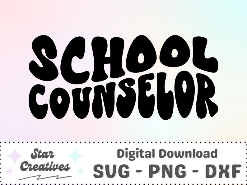 School Counselor SVG PNG, Groovy Svg, School Shirt, School Svg, Groovy ...