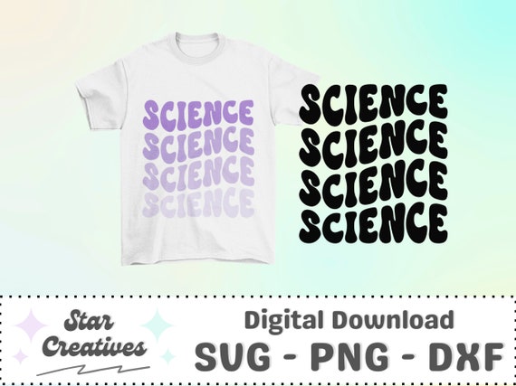 Science SVG PNG Wavy Font Groovy Svg Back to School Svg - Etsy