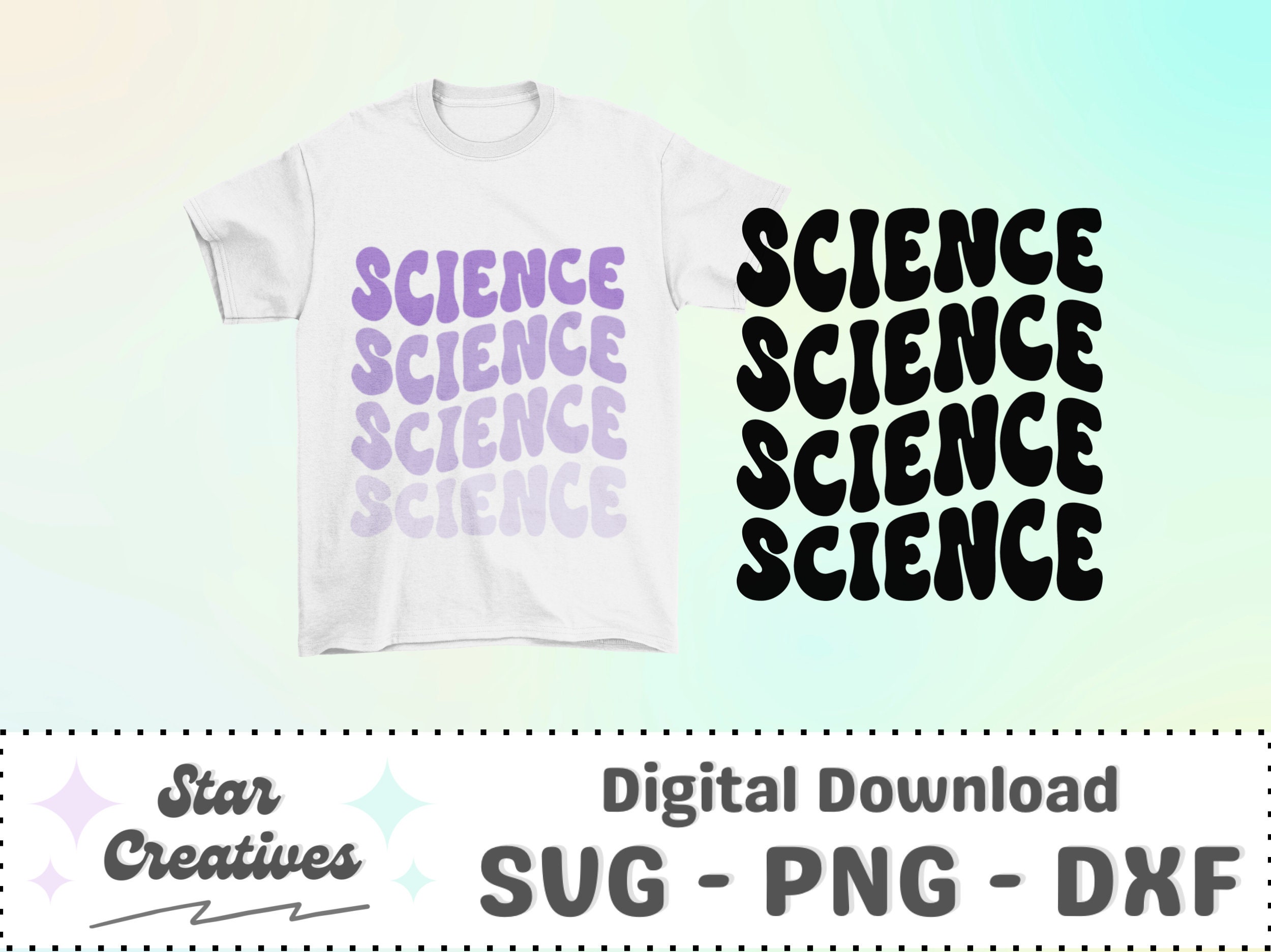 Science SVG PNG, Wavy Font, Groovy Svg, Back to School Svg, Groovy ...