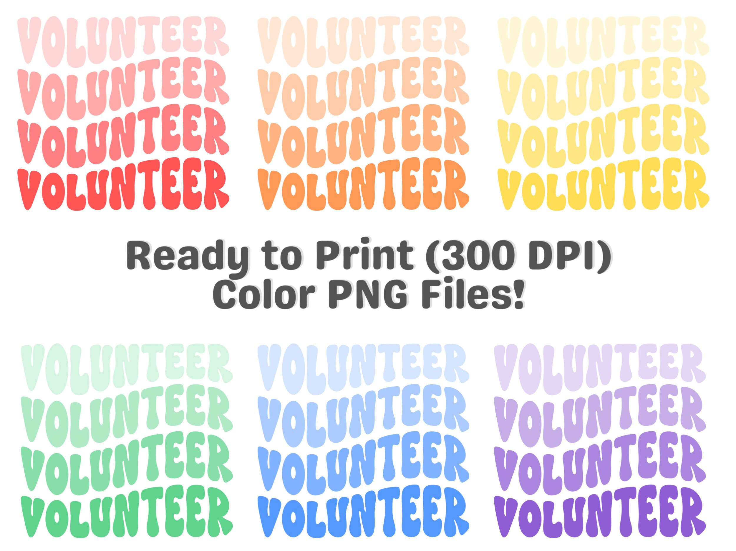 Volunteer SVG PNG, Wavy Font, Groovy Svg, School Volunteer Squad ...