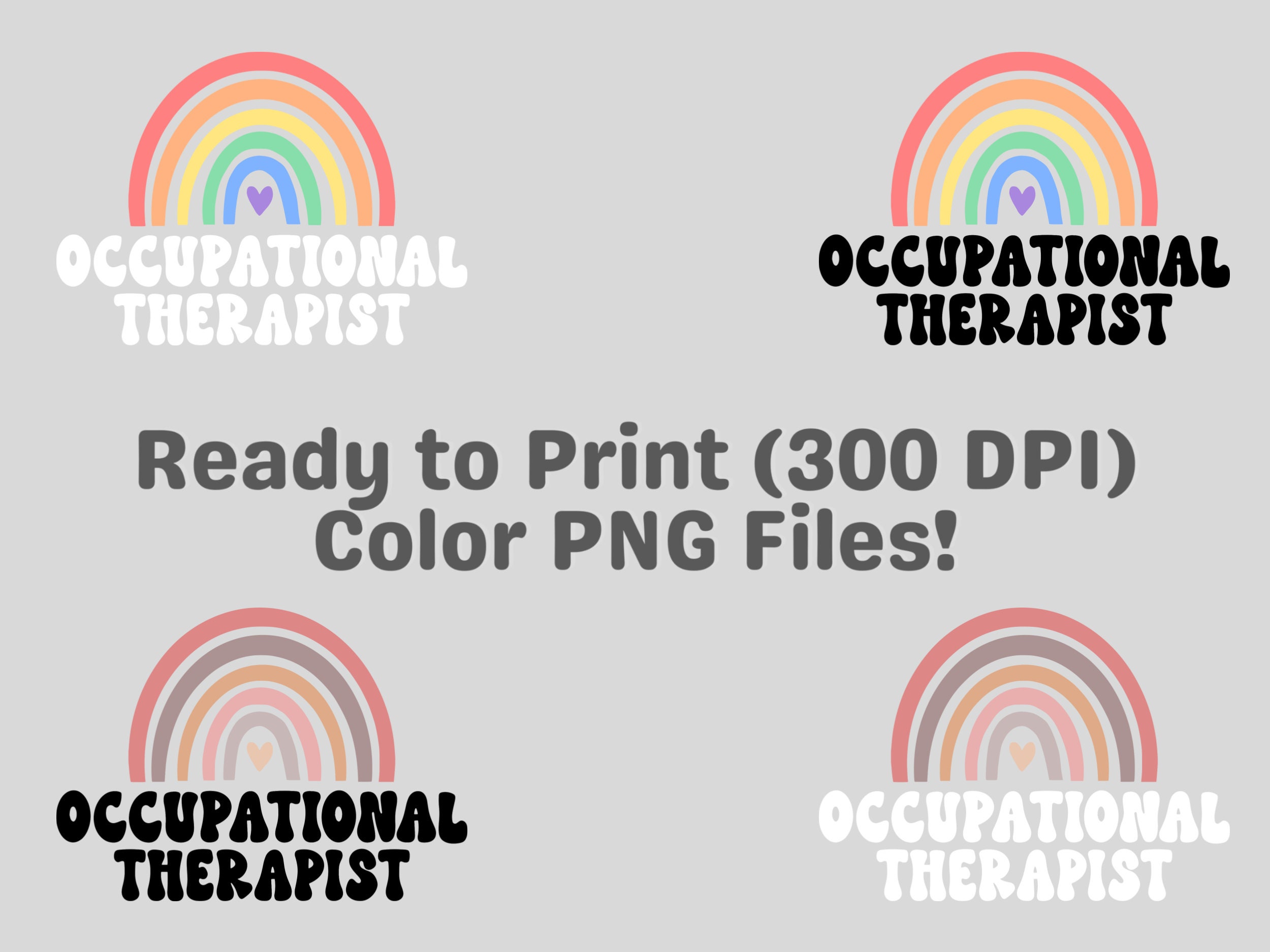 Occupational Therapist Svg Png Groovy Svg Retro Ot Shirt Rainbow Svg