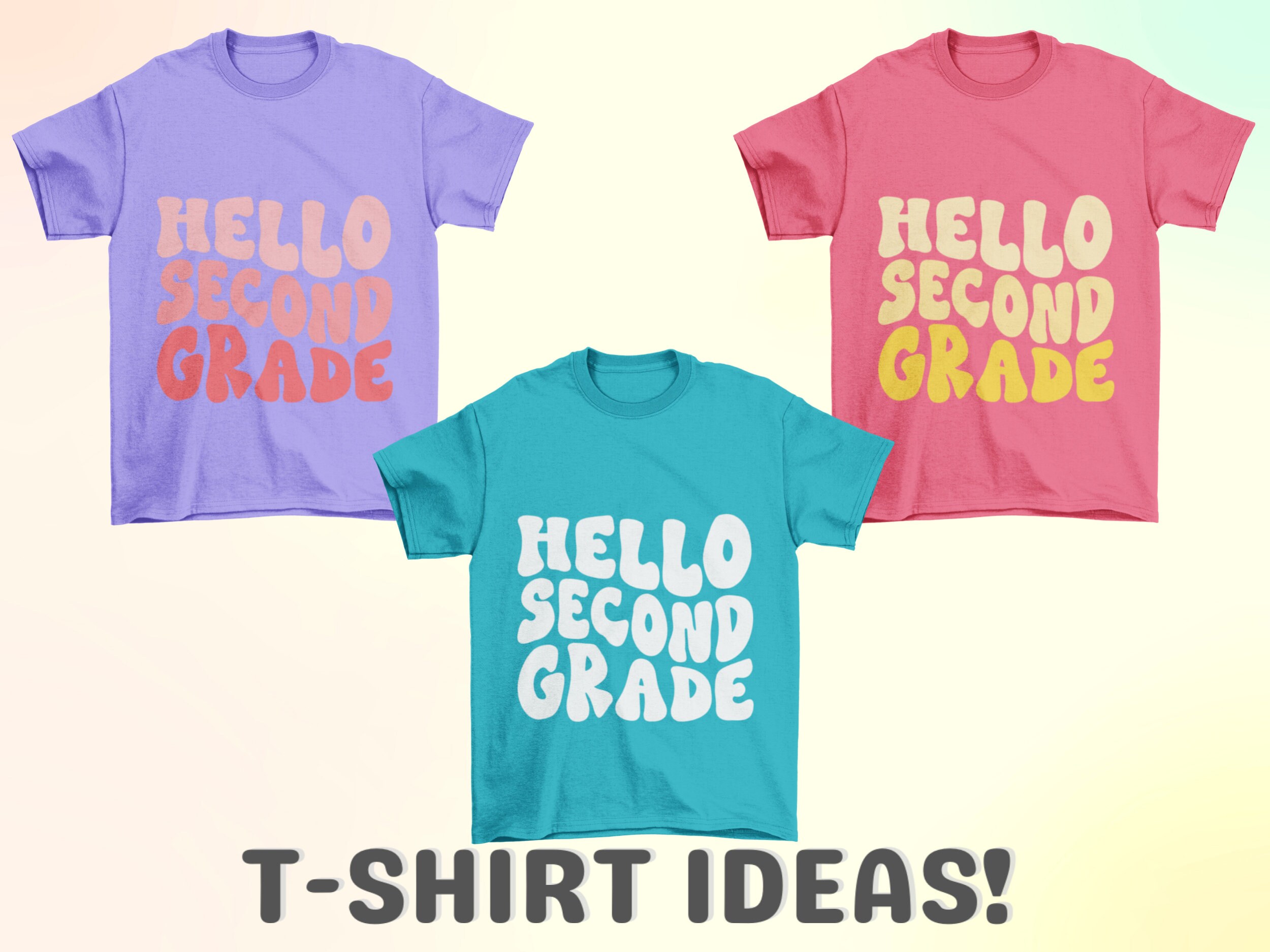 Hola segundo grado SVG PNG 2do grado Groovy Svg Regreso a - Etsy México