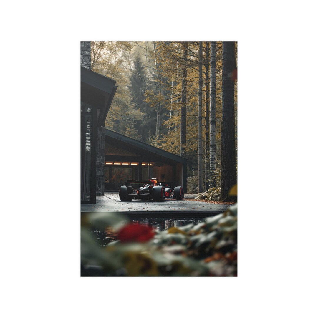 Formula 1 Car at Cabin | F1 Poster Art | Red Bull | Architecture - Etsy