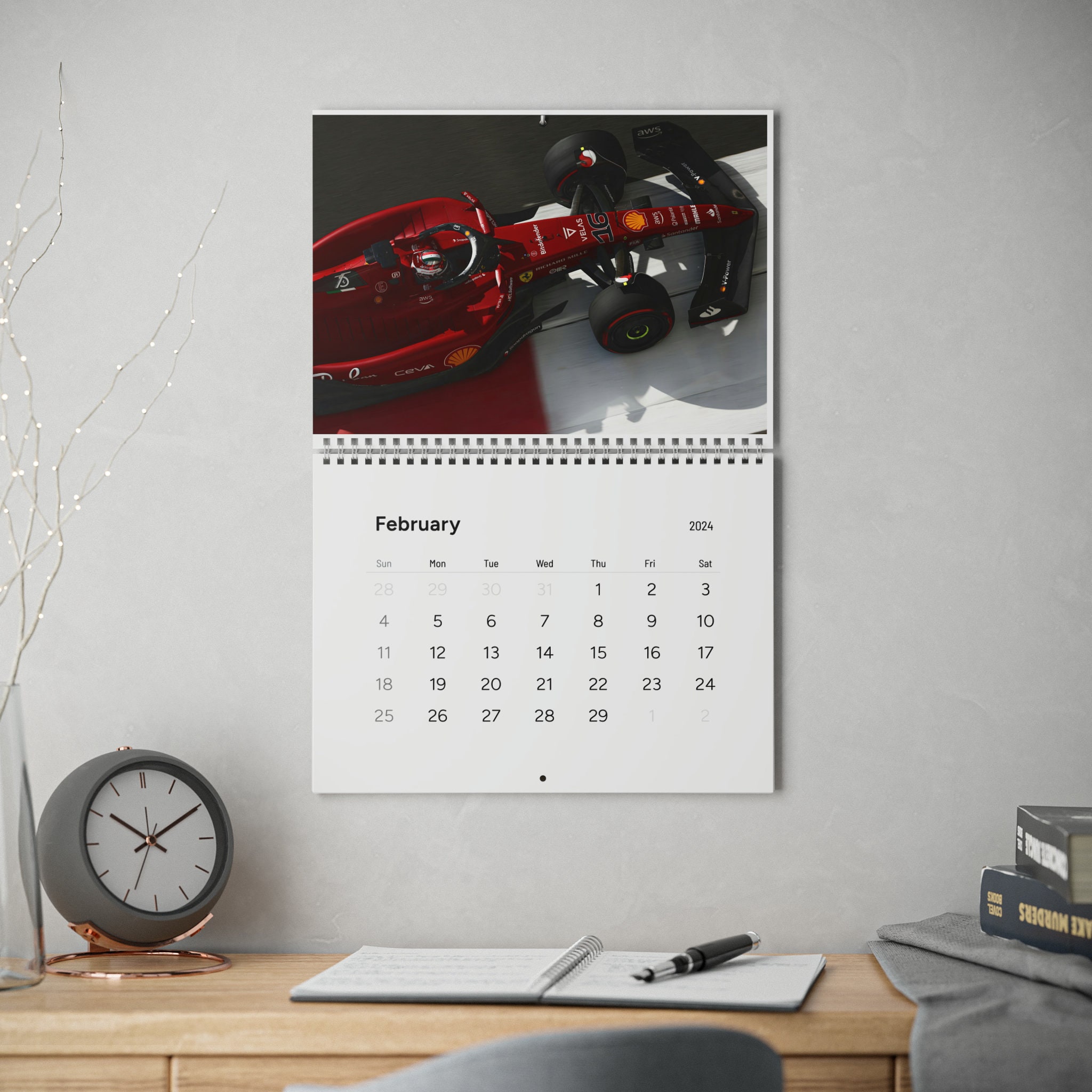 Formula 1 2024 Calendar F1 Grand Prix With: Hamilton Verstappen Leclerc ...