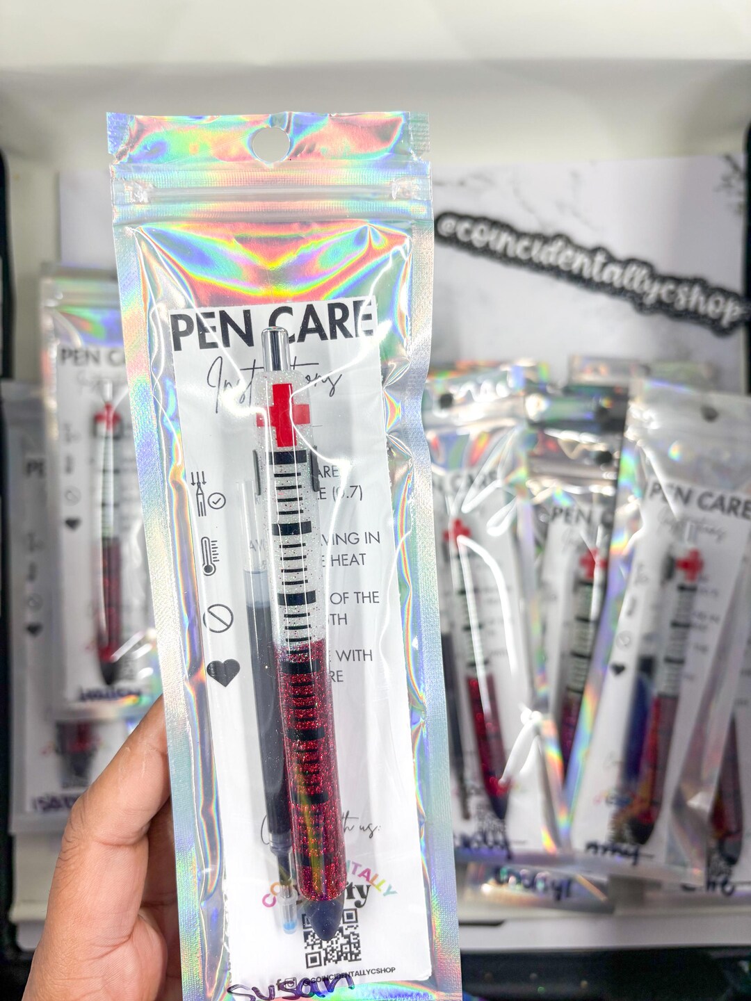 Handmade Glitter Syringe Pen, Nurse Gift - Etsy