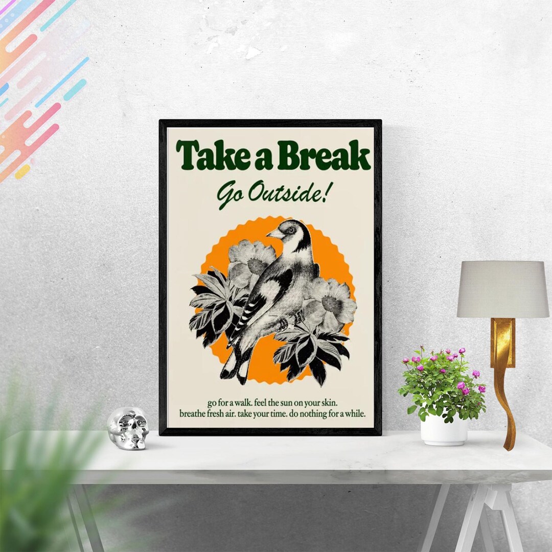 Take A Break Poster - Etsy