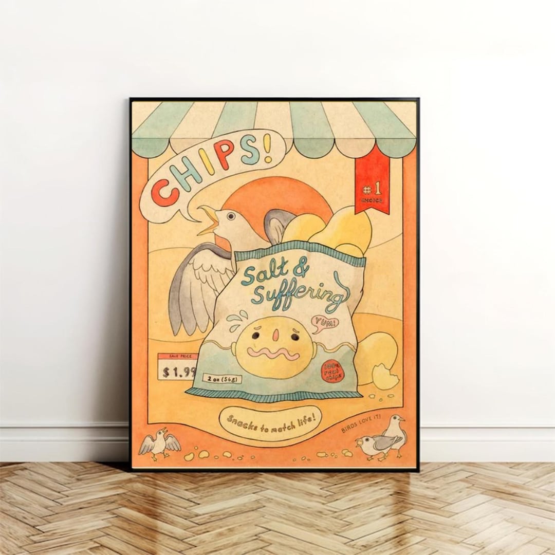 Chips Art Print Poster - Etsy
