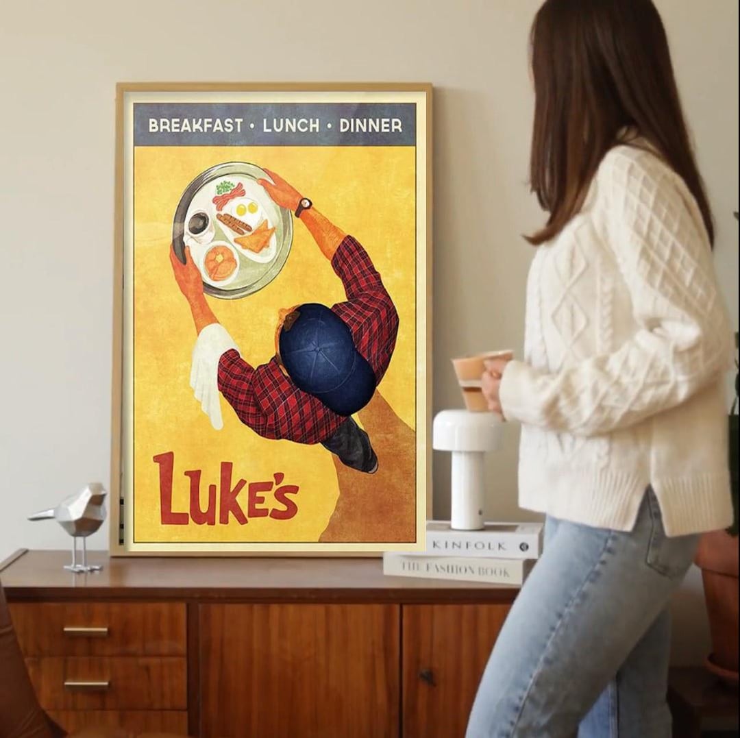 Retro Diner Poster Print Vintage Kitchen Coffee Art Midcentury Cafe ...