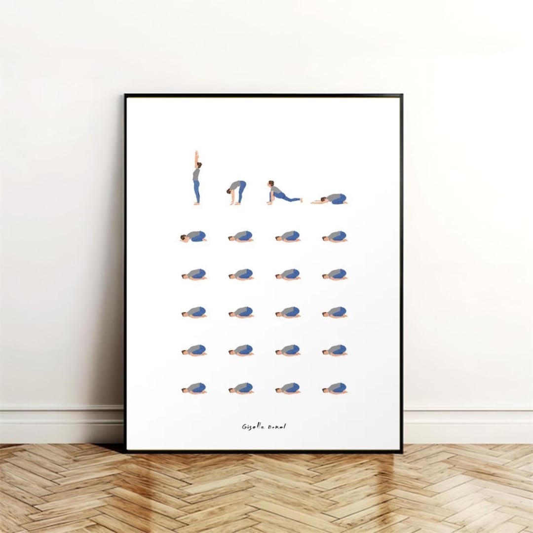 Funny Yoga Illustration Art Print Poster - Etsy