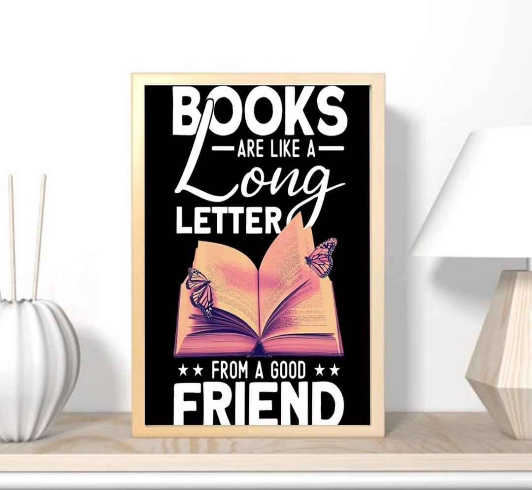 Book Reading Bookworm Poster - Etsy