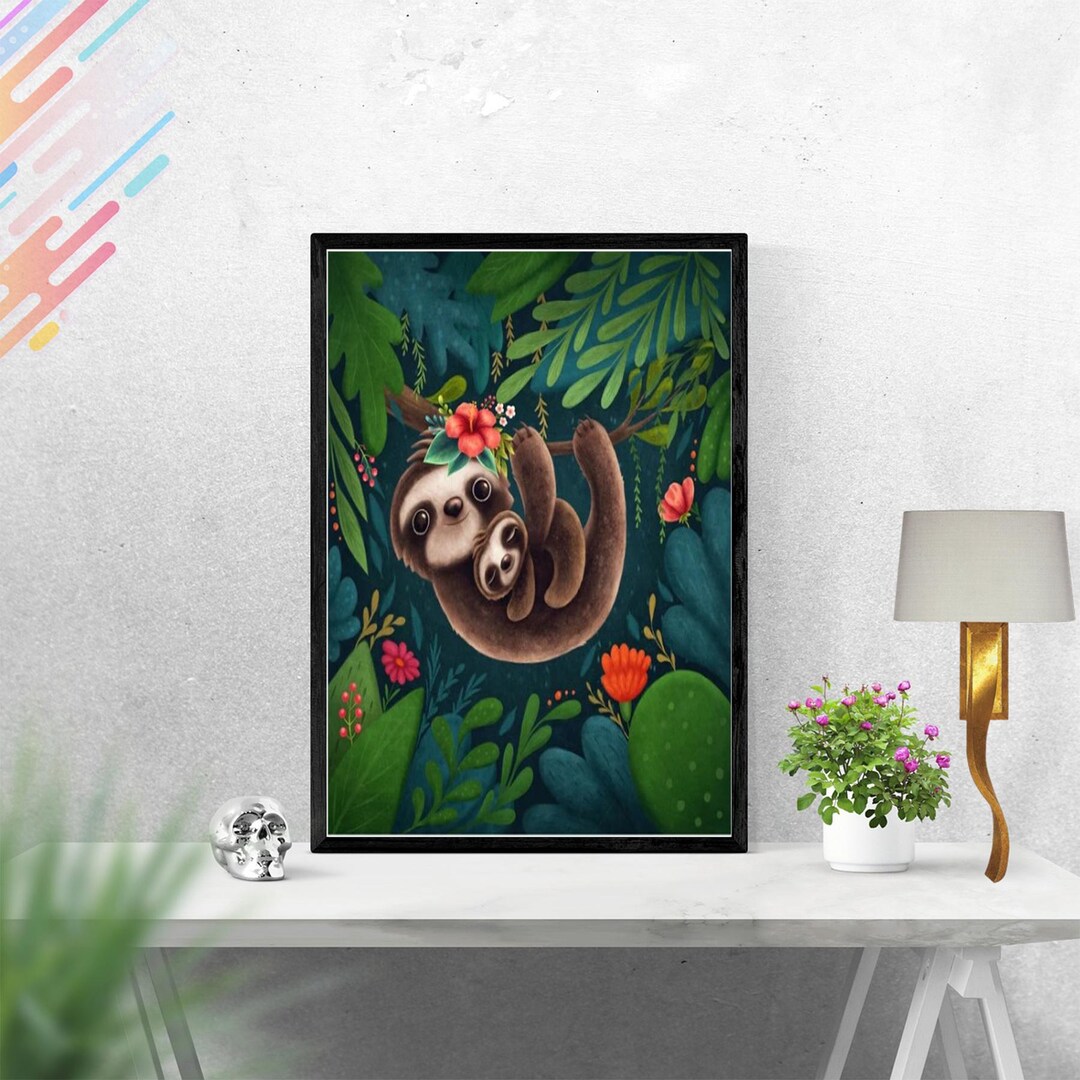 Cute Sloths Poster - Etsy