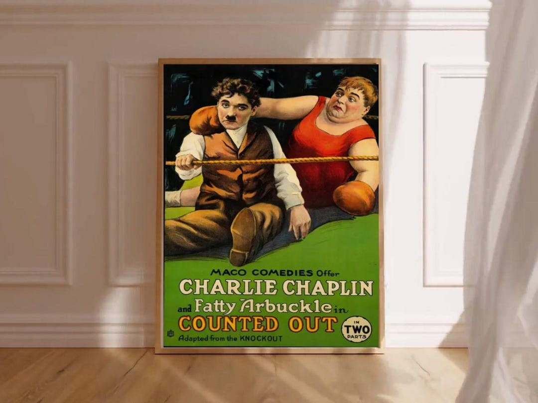 The Knockout Movie Poster 1914 Charlie Chaplin Silent Film Art Print ...