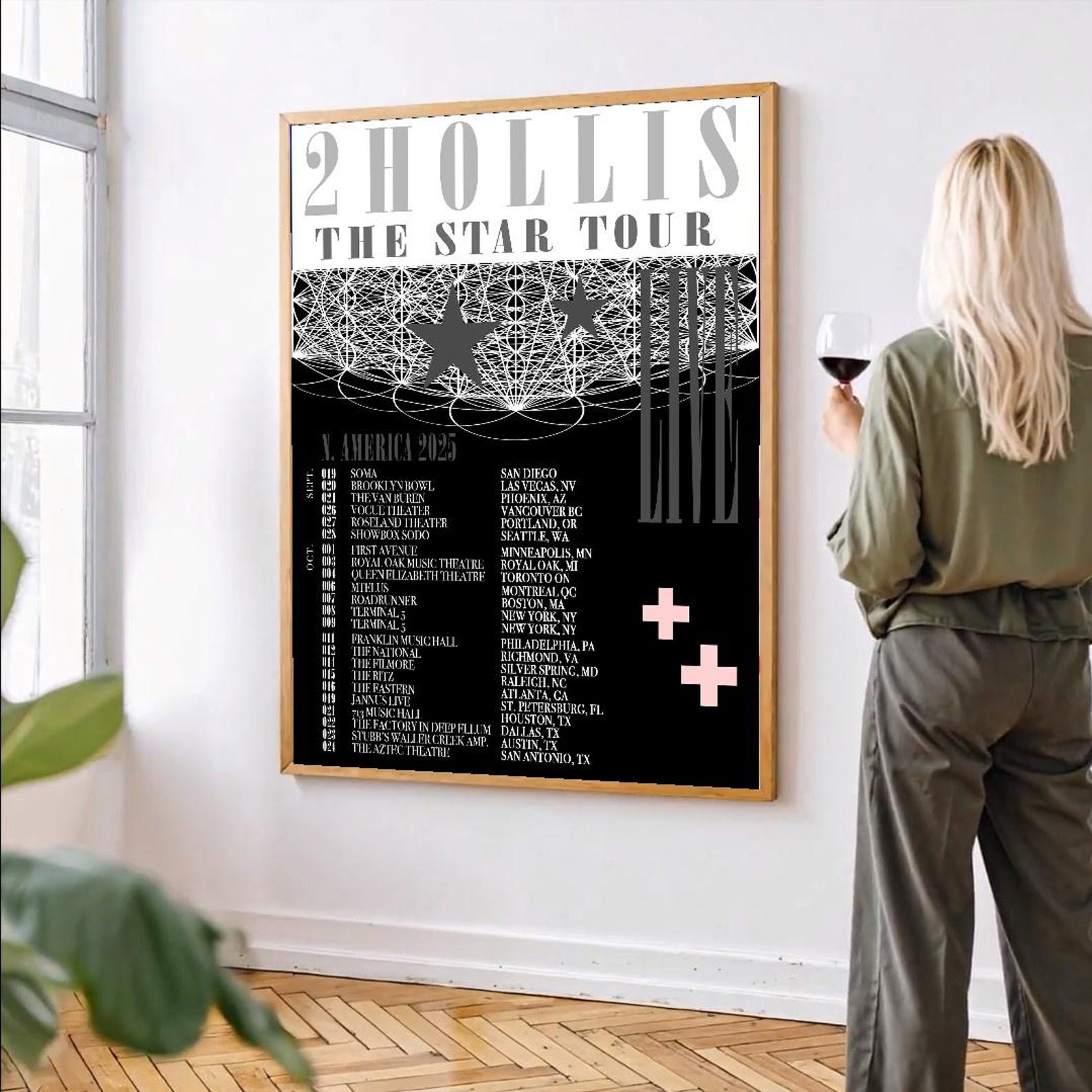 2hollis the Star Tour 2025 Poster Music Concert Print Tour Wall Art ...