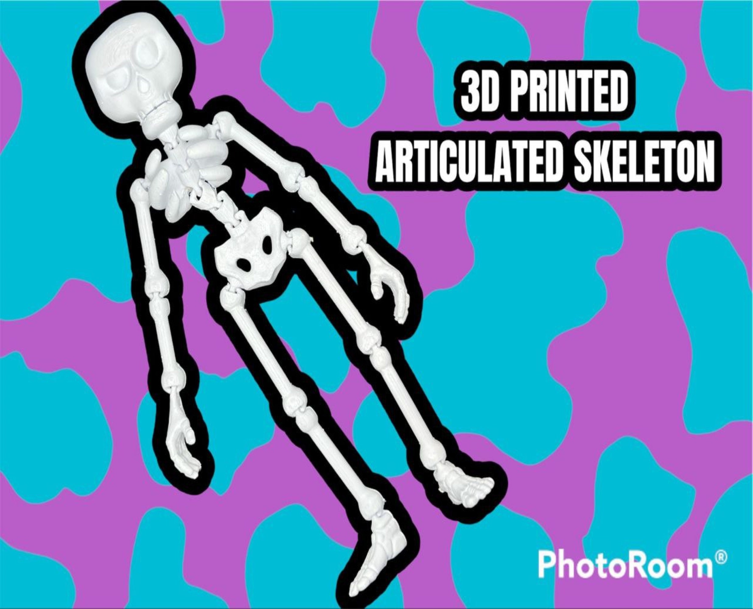 3D Printed Articulated Skeleton Perfect for Halloween - Etsy