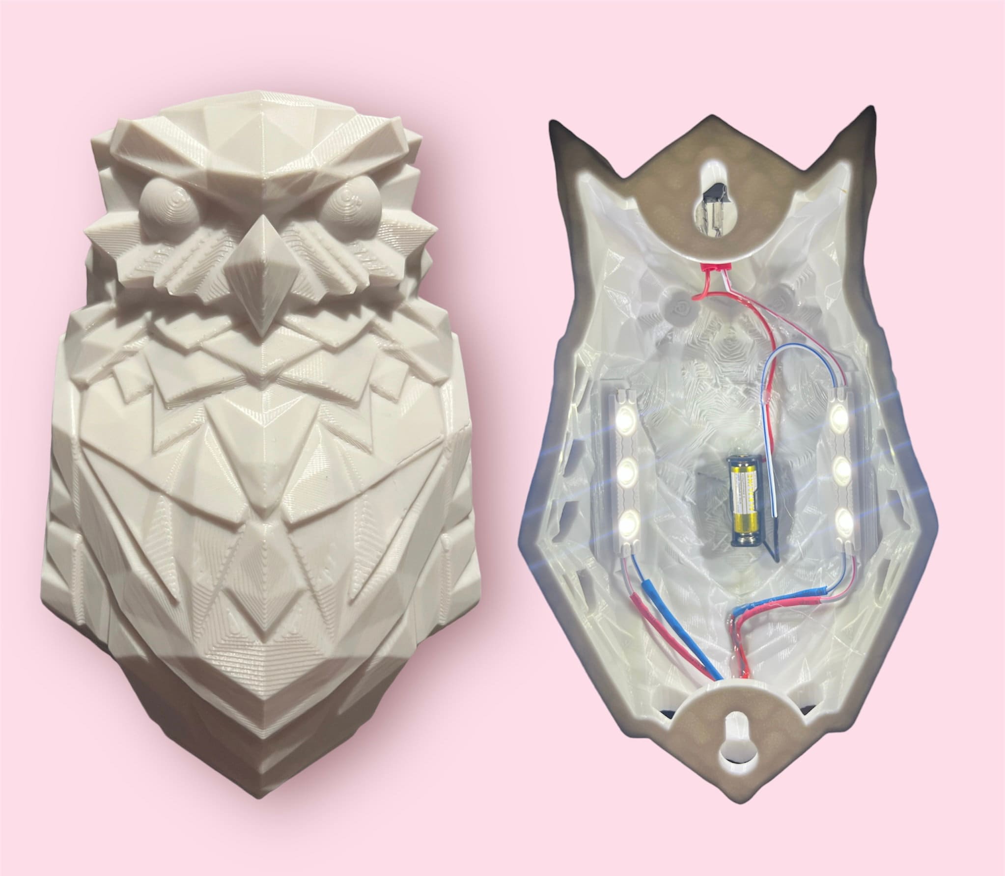 Whimsical 3D Printed Owl Wall Light Charming Home Decor and Nighttime Illumination - Etsy