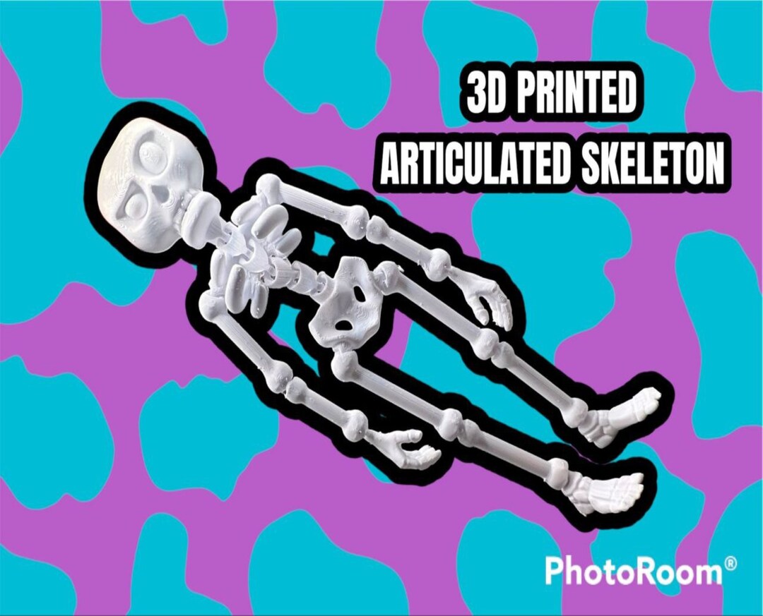 3D Printed Articulated Skeleton, Perfect for Halloween - Etsy