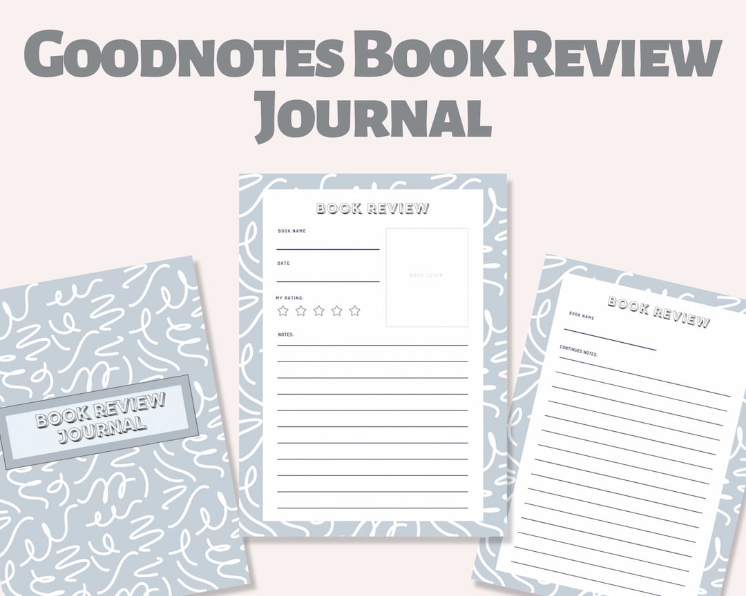 Book Review Goodnotes Journal, Reading Journal, Book Review Notes ...