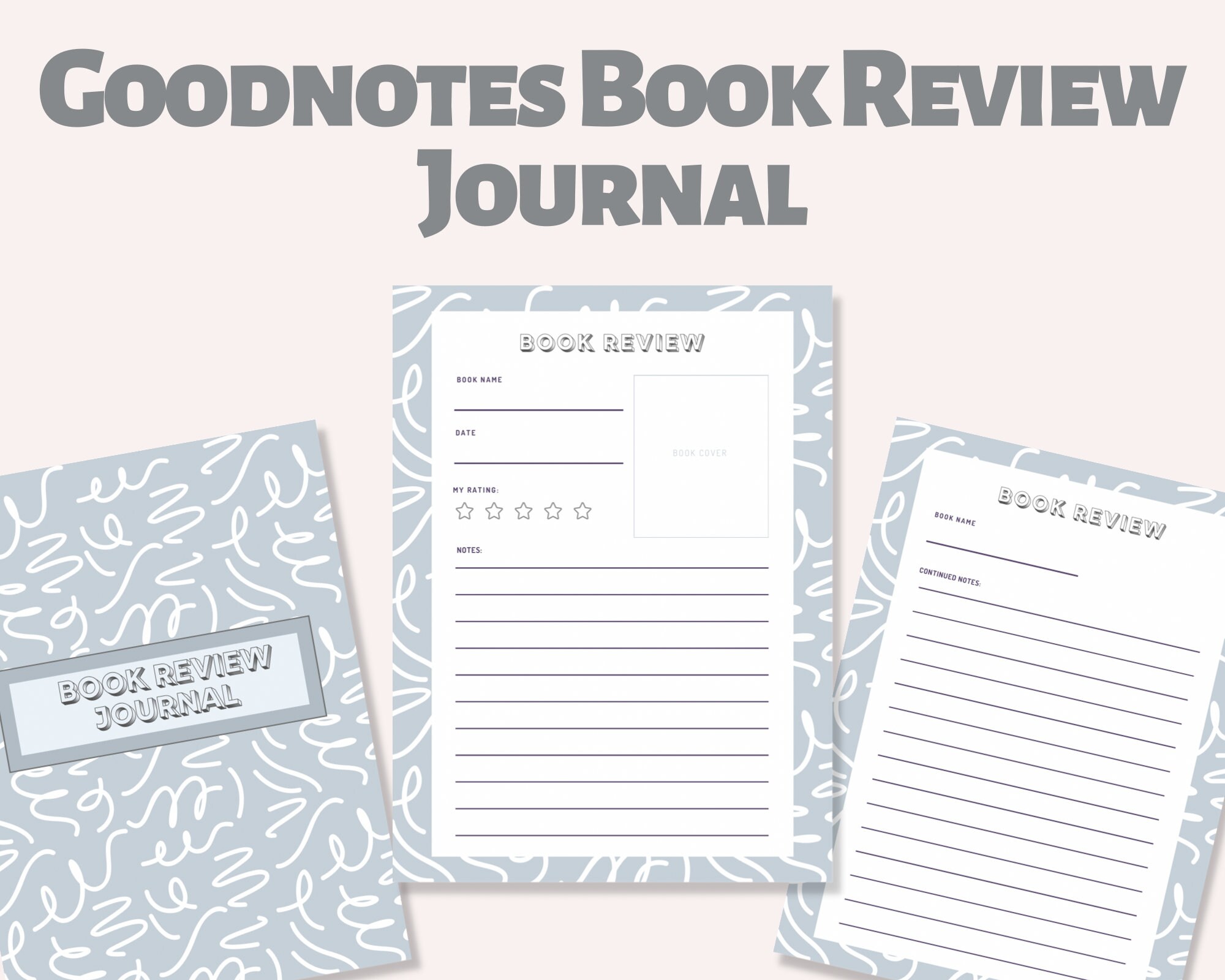 Book Review Goodnotes Journal, Reading Journal, Book Review Notes ...