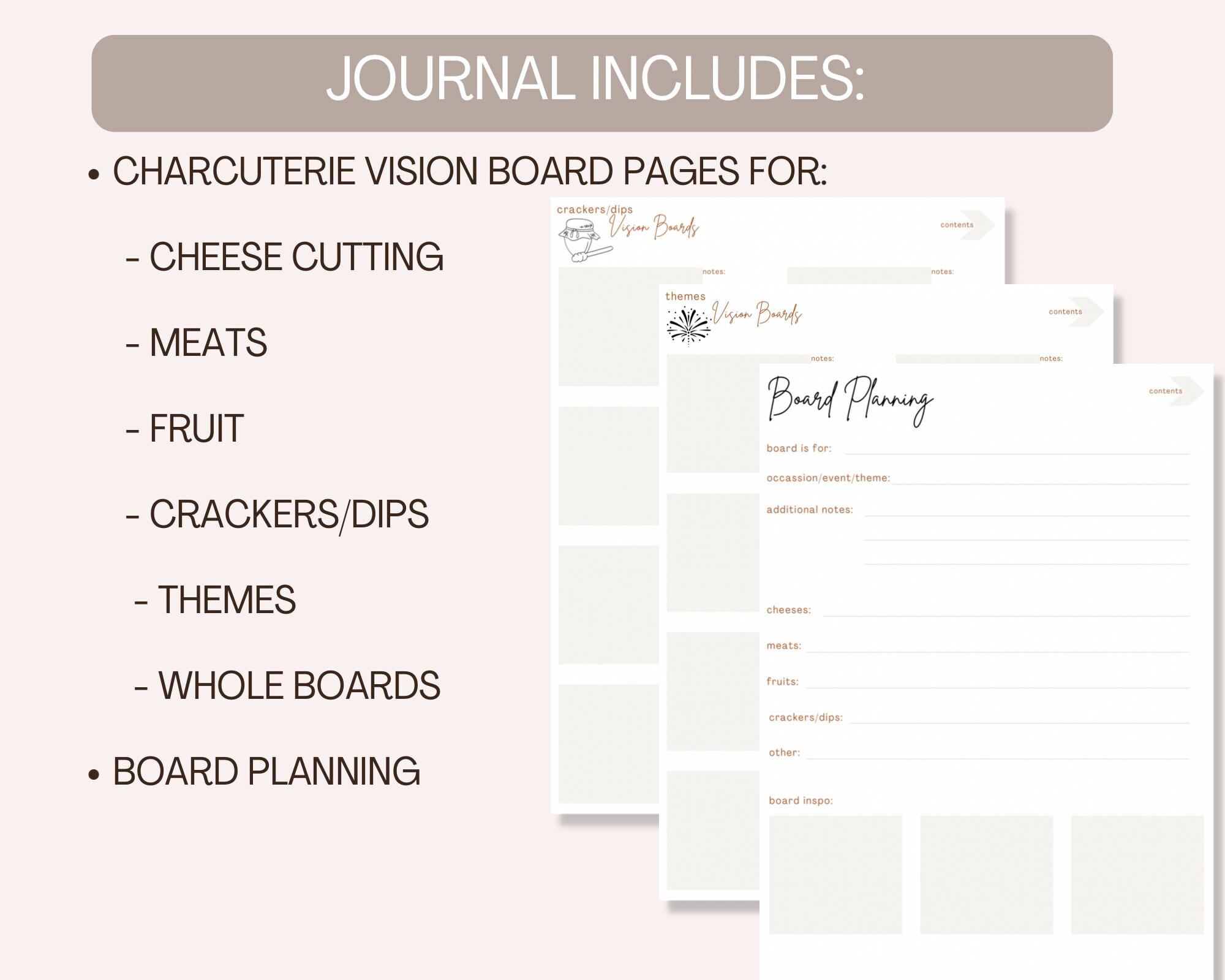 Charcuterie Vision Board, Goodnotes Journal, Cheeseboard Planning ...