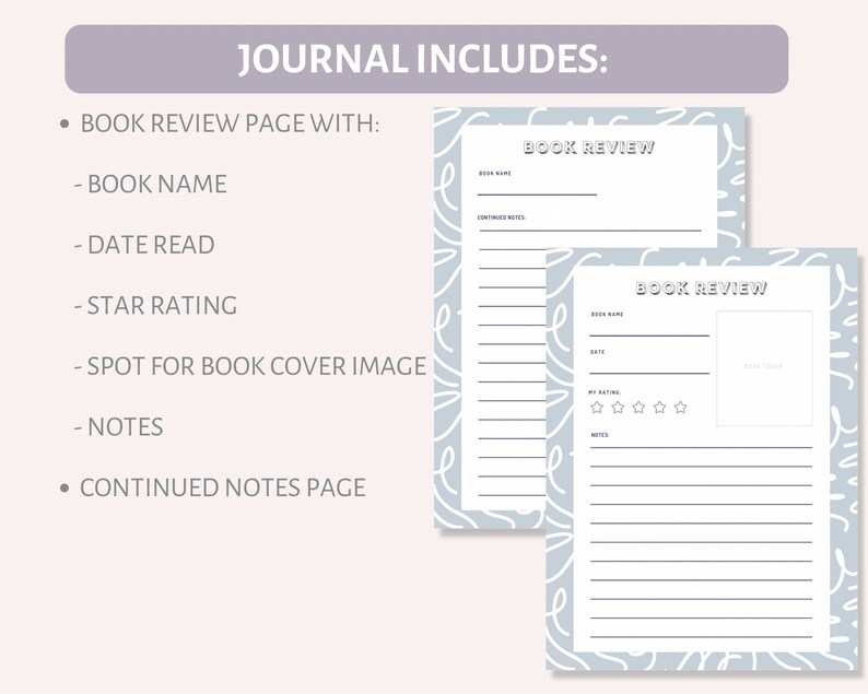Book Review Goodnotes Journal, Reading Journal, Book Review Notes ...
