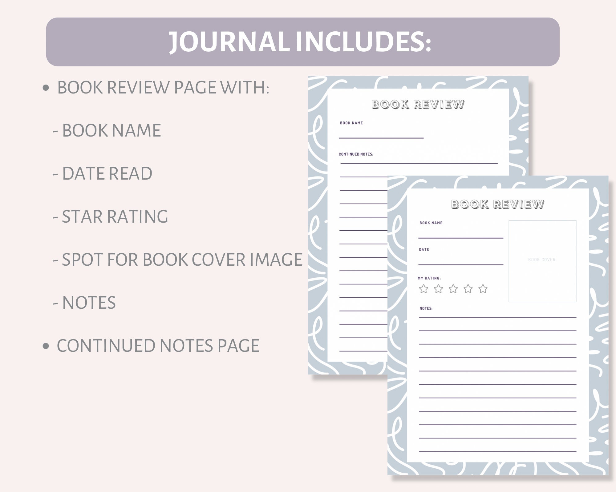 Book Review Goodnotes Journal, Reading Journal, Book Review Notes ...