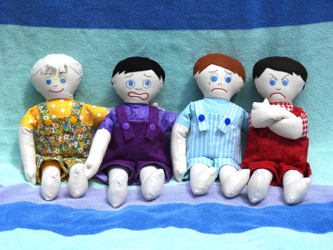 Emotion Dolls/share Feelings Dolls/dolls for Therapy/soft Sewn Feeling ...