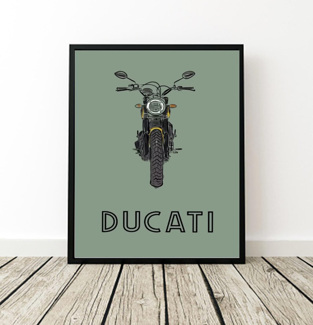 Motorbike Ducati Scrambler Art Print Wall Decor Poster - Etsy