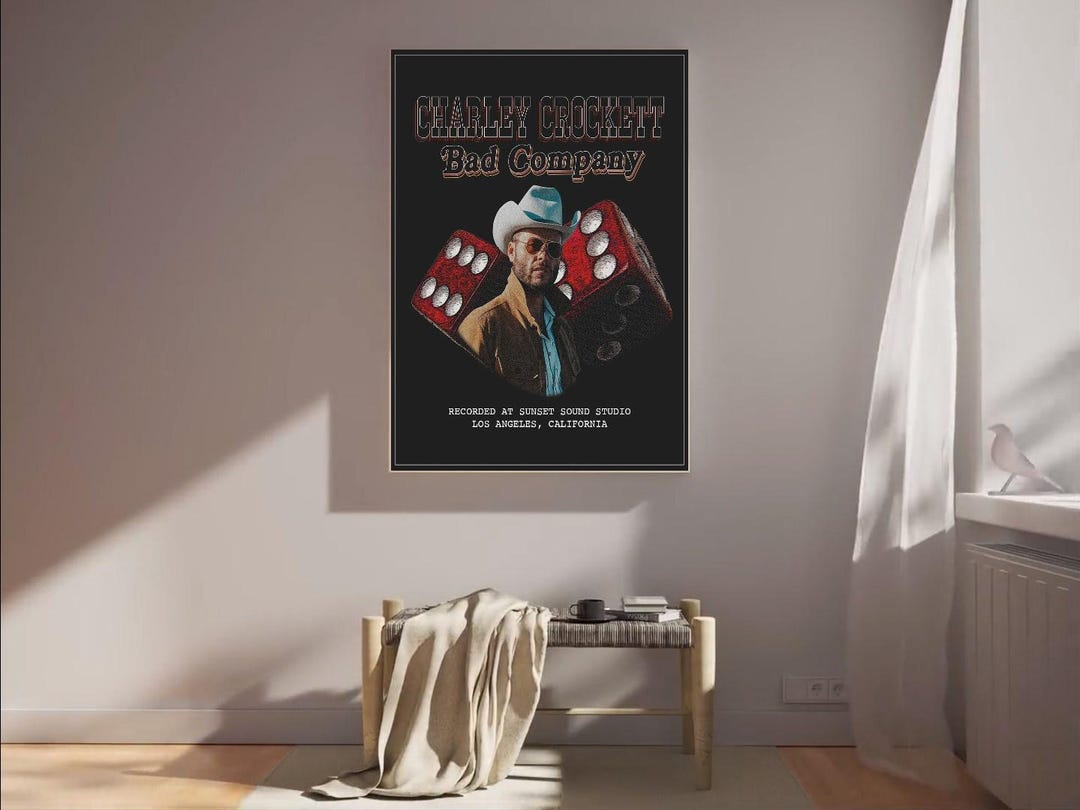 Charley Crockett Bad Company Recorded Los Angeles Poster Highquality ...