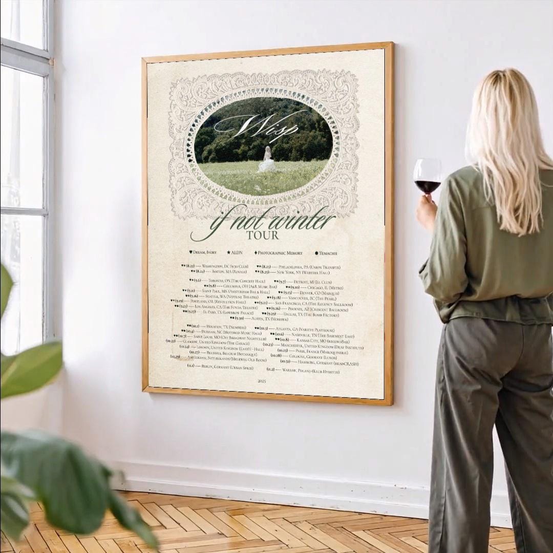 Wisp If Not Winter 2025 Tour Poster Concert Wall Art Music Fan Decor - Etsy