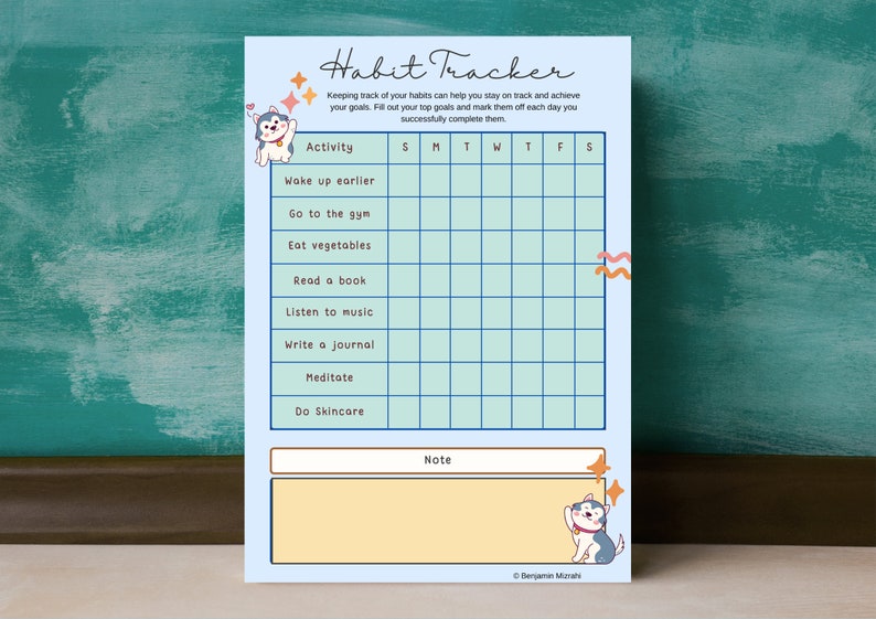 Habit Tracker Printable | Editable Habit Tracker | Daily Habit Tracker ...