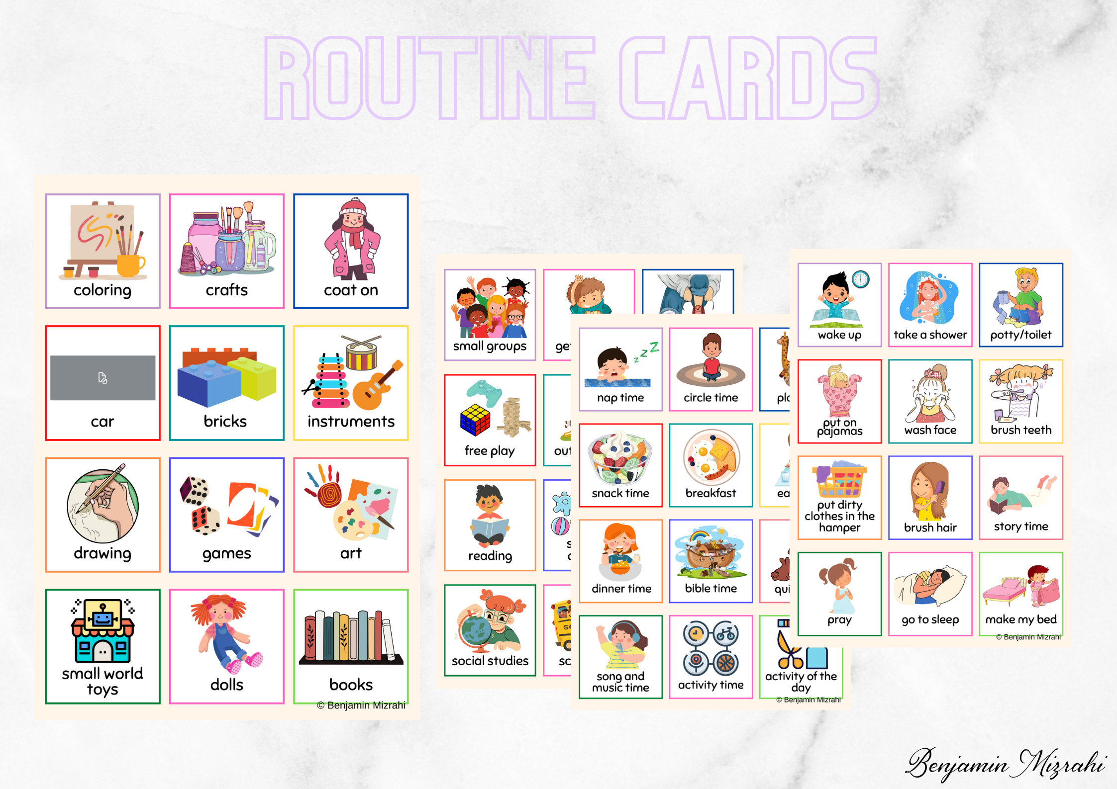 Kids Daily Routine Cards I Visual Schedule Cards Toddler - Etsy