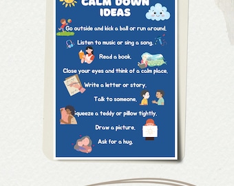 9 Calming Techniques Calm Down Corner Posters Print Educational Wall ...
