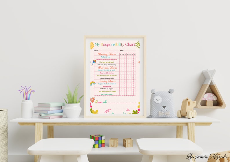 Kids Chores Rewards Printable Responsibilities Chart Chore - Etsy