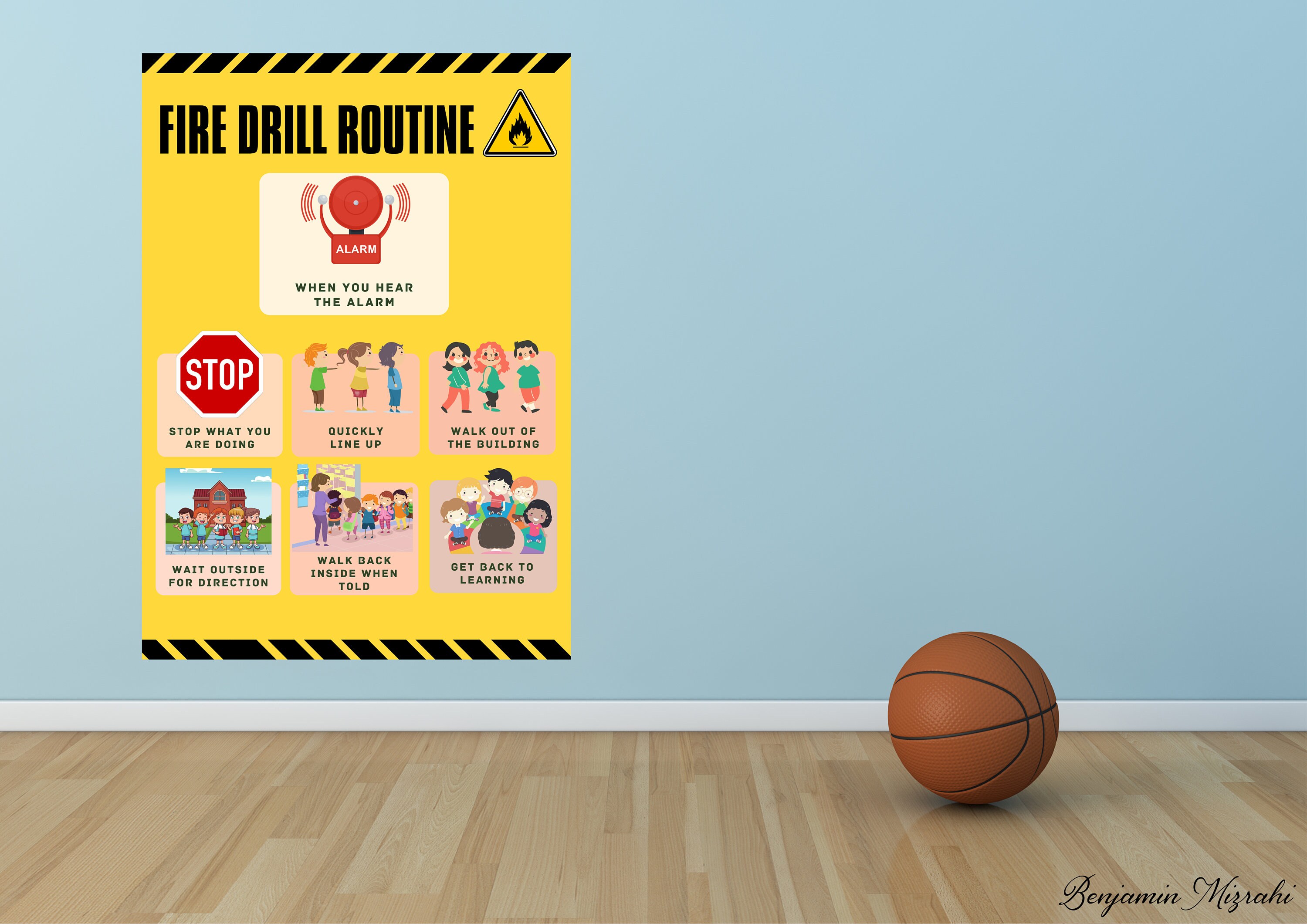 Fire Drill Safety Visual Aid, School Routine (digital Download) - Etsy