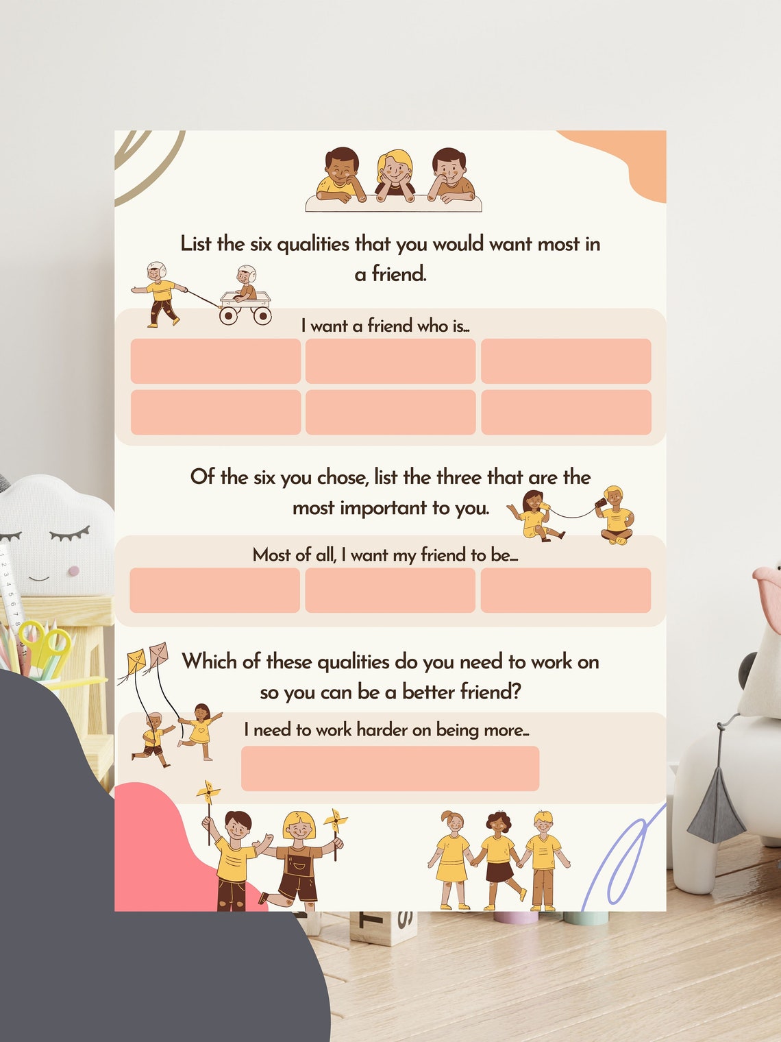 Good Vs Bad Friends Poster PRINTABLE Emotional Learning Social Skills ...