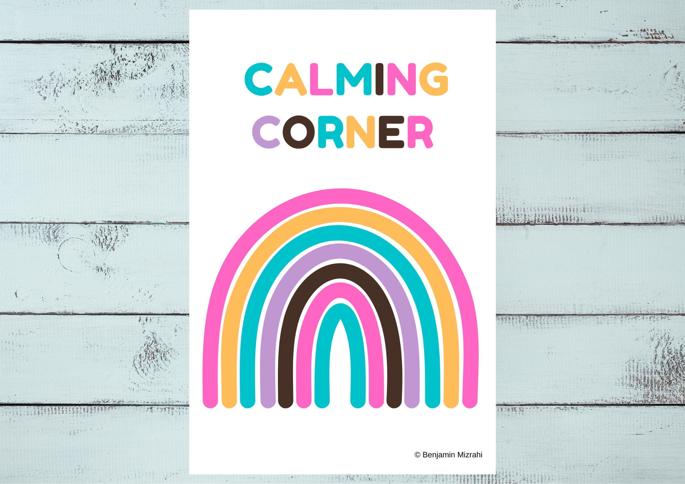 Calming Corner Poster- Wall Art Poster Calm Down Sign Printable ...