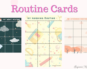Kids Daily Routine Cards I Visual Schedule Cards Toddler Preschooi ...