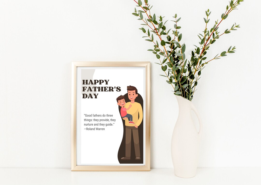 Happy Father's Day Digital Printable, Instant Download, Greeting Card ...