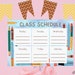 Class Schedule Printable Back to School Weekly Schedule Classroom ...