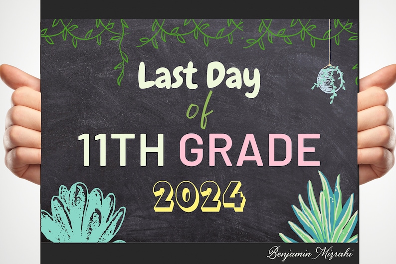 Last Day of School Sign, Printable School Poster, Digital School Sign ...