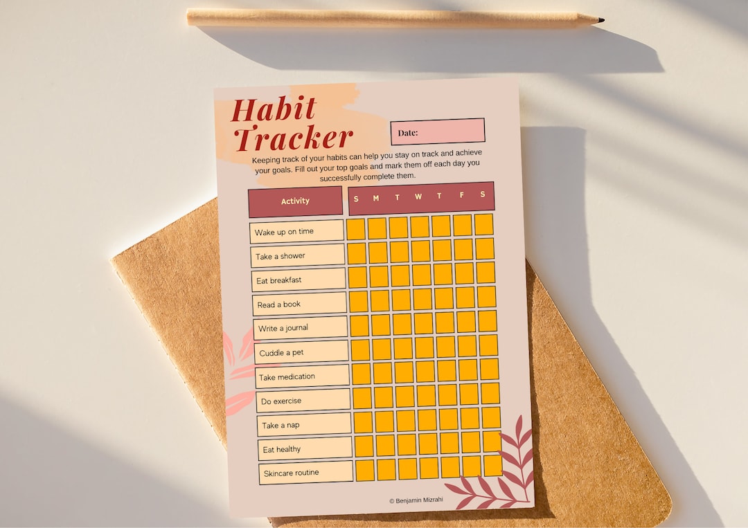 Habit Tracker Editable Activity Tracker Habit and Routine Printable ...