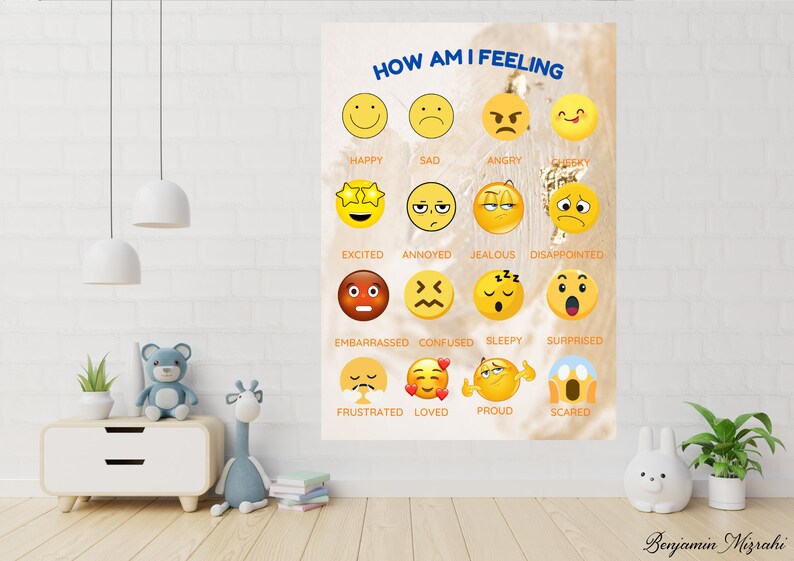 Feelings and Emotions Chart Poster – Montessori Learning (digital ...