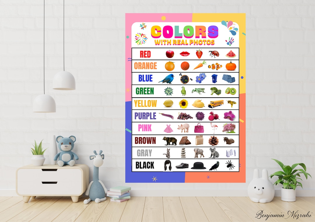 Colors Educational Poster, Crayon Theme, Classroom Decor (digital ...