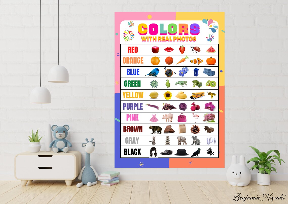 Colors Educational Print, Crayon Colors Poster, Printable Wall Art ...