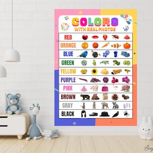 Colors Educational Poster, Crayon Theme, Classroom Decor (digital ...