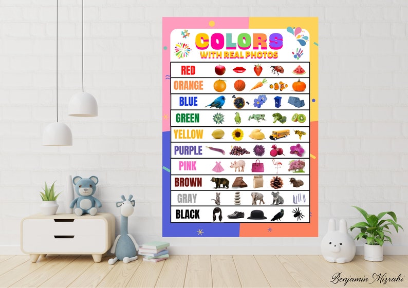 Colors Educational Poster, Crayon Theme, Classroom Decor (digital ...