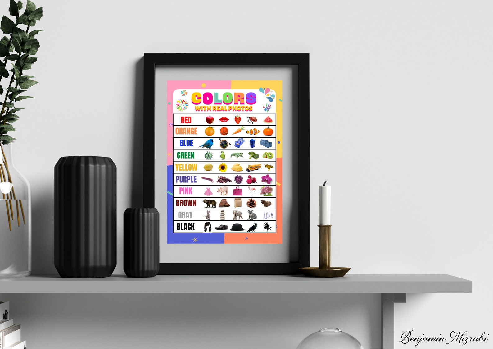 Colors Educational Poster, Crayon Theme, Classroom Decor (digital ...