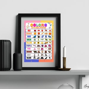 Colors Educational Print, Crayon Colors Poster, Printable Wall Art ...