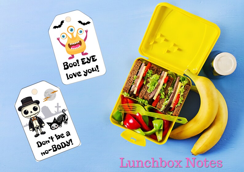 Halloween Lunchbox Notes, Jokes, Kindness Cards (digital Download) - Etsy