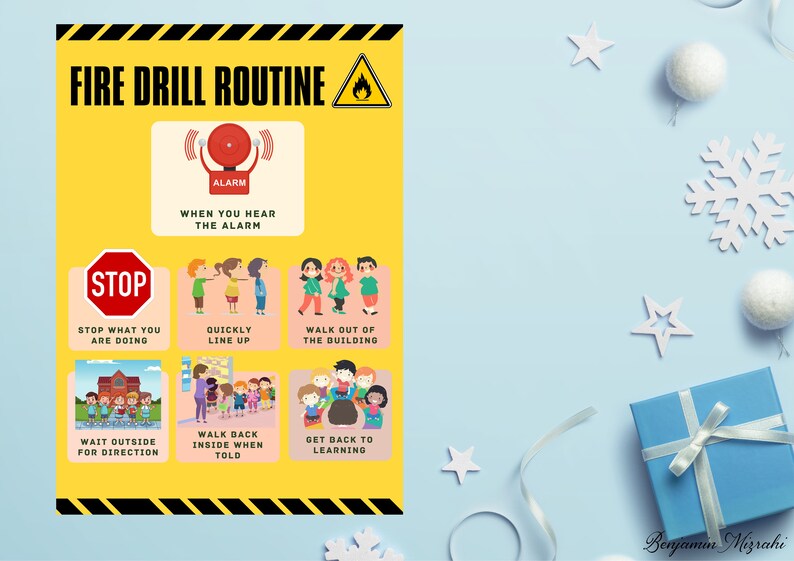 Safety Drills Visuals, Safety, Fire Drill, Earthquake, PECS, Visual Aid ...